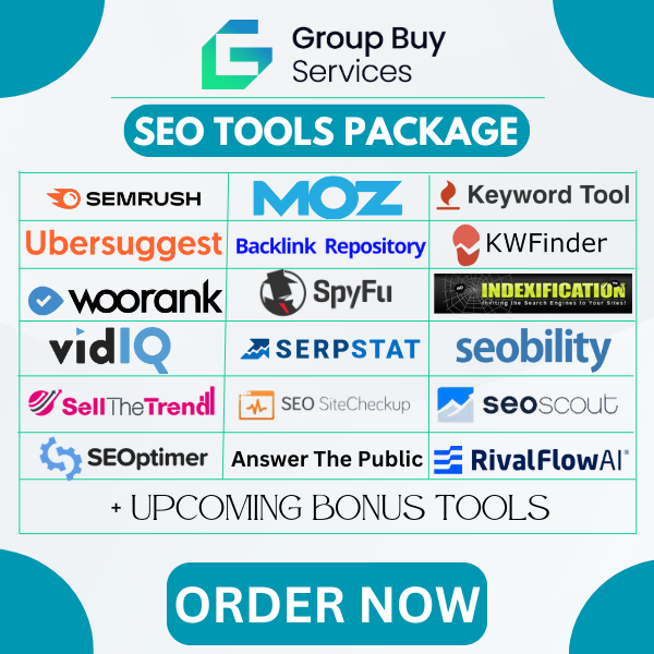 SEO Plan - Access 15+ Premium SEO Tools | Group Buy Services